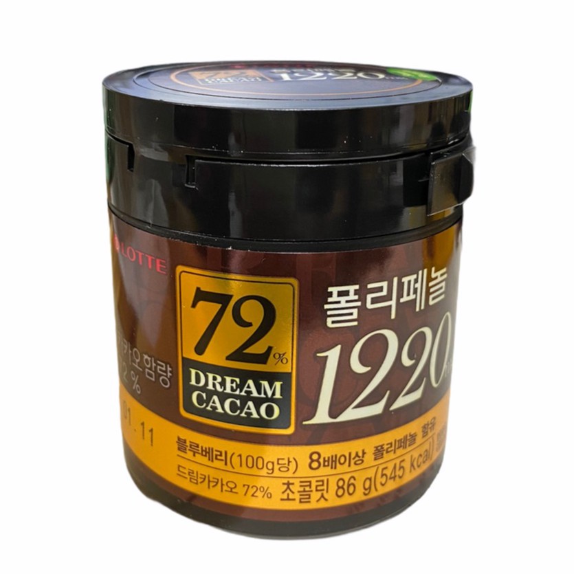 lotte dream cacao 72% dark chocolate 86g ลอตเต้ดรีมคาเคา ดาร์คช็อกโกแลตแท้ เข้มข้นอัดเม็ด นำเข้า ...