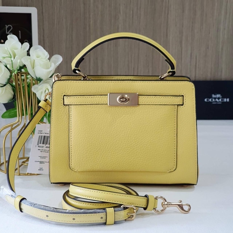 COACH MINI LANE TOP HANDLE IN COLORBLOCK SIGNATURE CANVAS (COACH C8318 ...