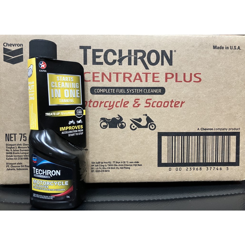 น้ำยาล้างหัวฉีด Caltex Techron Concentrate Plus Motorcycle ขนาด 75 ml ...
