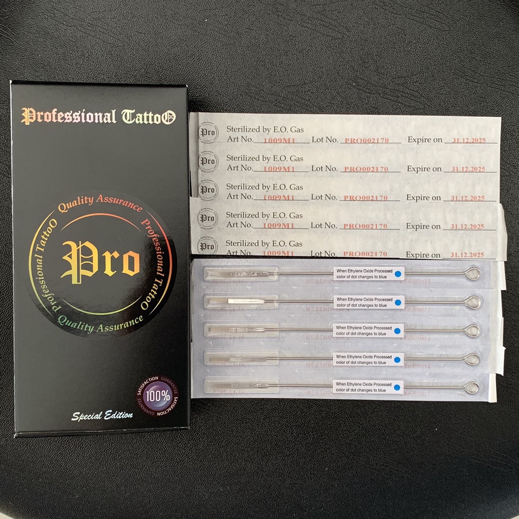 เข็มสักProfessional Tattoo เครื่องสักคอยล์ มี 50 เล่ม หัวเข็ม 0.35 mm ...