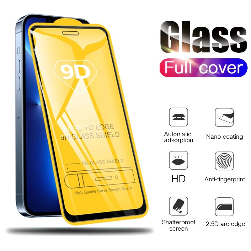 ฟิล์มกระจก สำหรับ แบบเต็มจอ 9D รุ่นใหม่ iPhone 15 Ultra 14 13 12 11 Pro X Xs Max Xr 7 8 6 6s ...