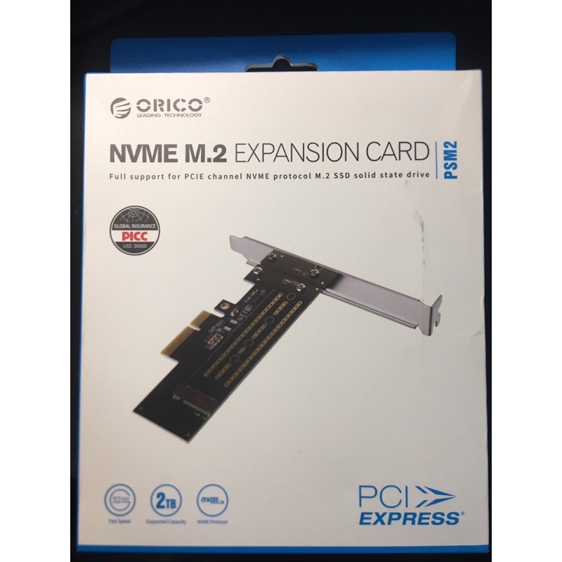ORICO PSM2 M.2 NVME to PCI-E 3.0 X4 Expansion Card Black ส่งจากไทย ...