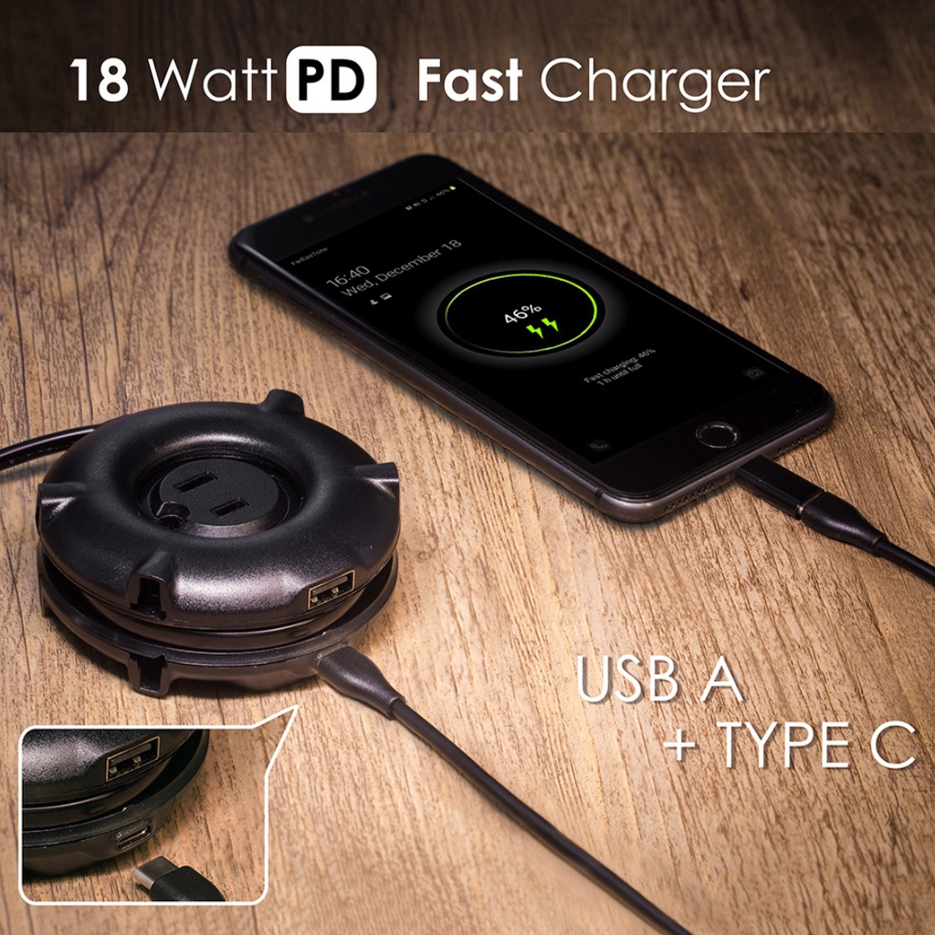 MOGICS Super Bagel Universal Adapter Travel Charger USB Type C ...