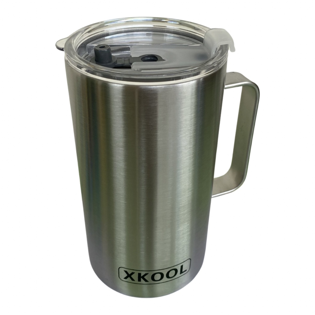 Xkool แก้วน้ำ24oz/710ml มาพร้อมหูจับ สีพื้นเก็บอุณหภูมิความเย็น,ร้อน สีพื้นแบบหนาเป็นสแตนเลส 304 ...