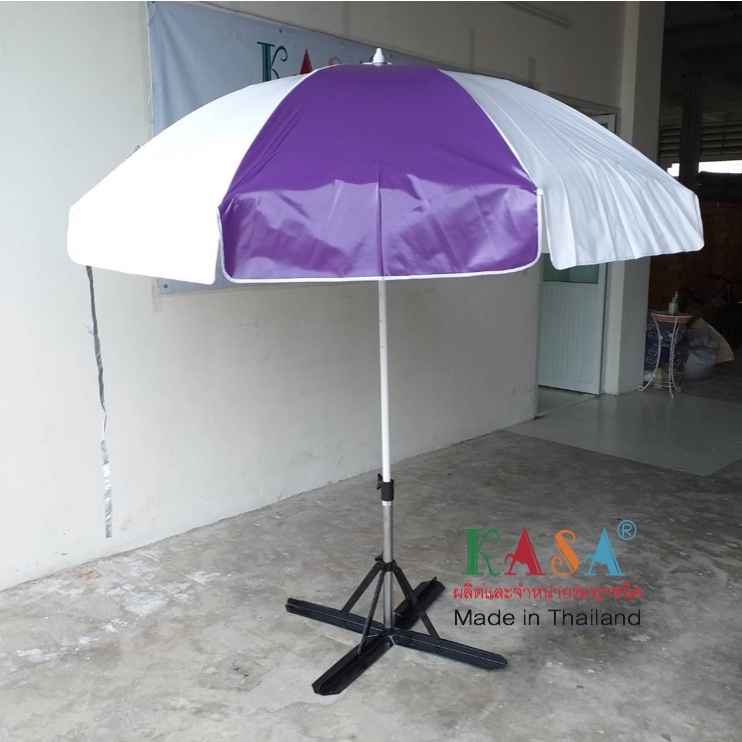 ร่มแม่ค้า ร่มชายหาด แกนขาว ขนาด1.9เมตร เนื้อผ้าใบหนา กันแดดดี ทนแดด ทน ...