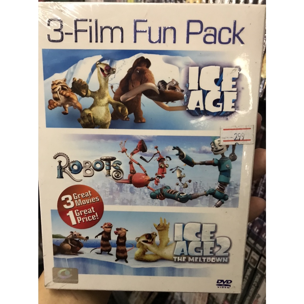 DVD 3 เรื่อง 3 แผ่น : 3-Film Fun Pack : Ice Age (2002) / Robots (2005 ...