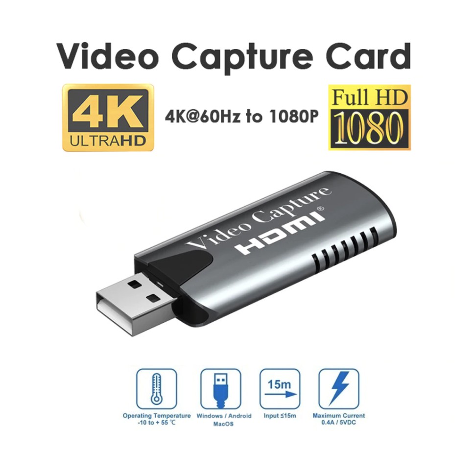 4K HDMI Video Capture Card USB3.0 1080P Grabber Dongle HDMIการ์ดสำหรับ ...