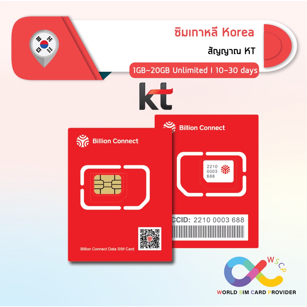 Korea Sim Card 1GB-20GB KT: ซิมเกาหลี 10-30 วัน by ซิมต่างประเทศ WSCP | Shopee Thailand