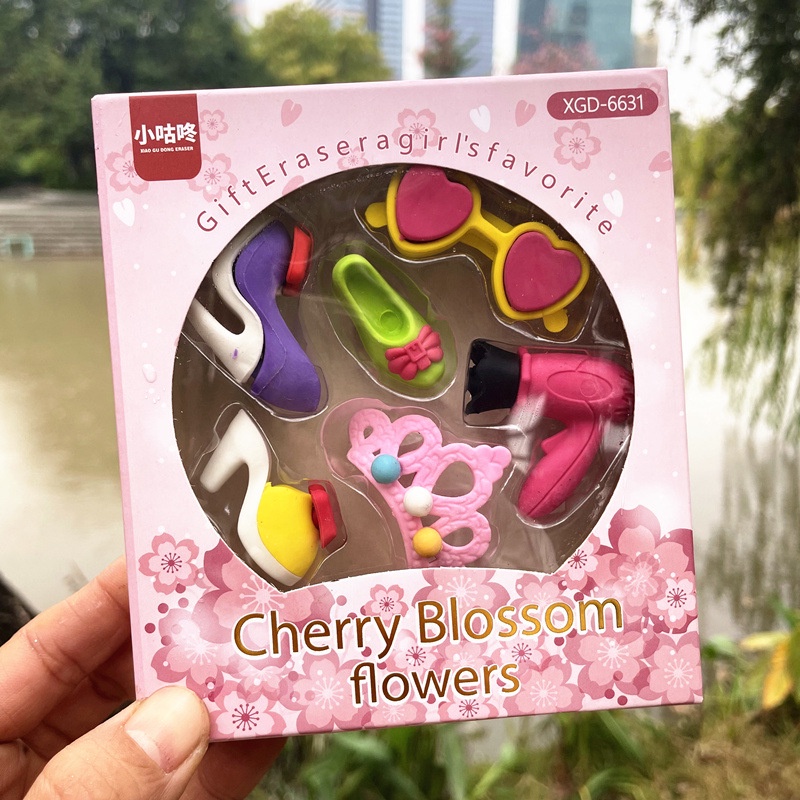 FUFU SHOP ยางลบแฟนซี6ชิ้น ยางลบนักเรียน | Shopee Thailand