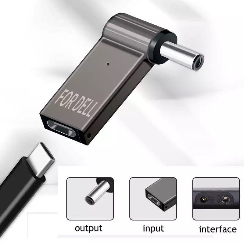 65W USB Type C To Dc Power Jack Connector USB C To Universal Laptop ...