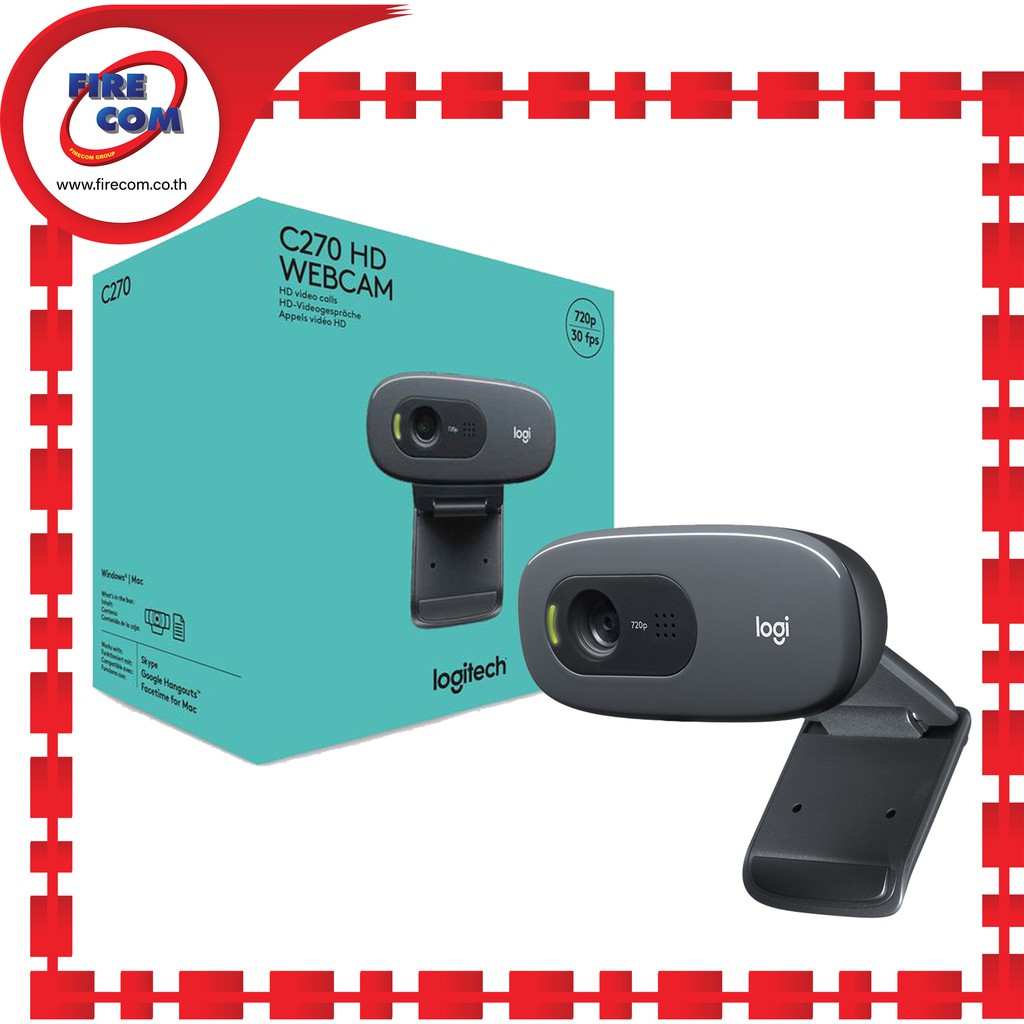 กล้องเว็ปแคม Webcam Logitech HD C270 Webcam 3MP สามารถออกใบกำกับภาษีได้ ...