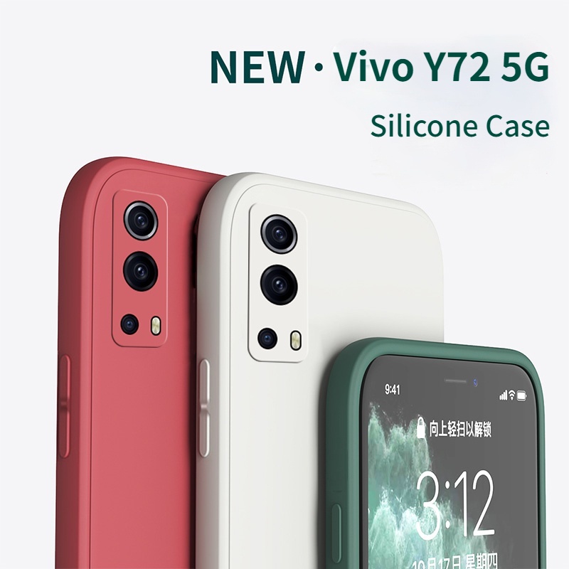 เคส Vivo Y72 5G Cube Candy Case เคสซิลิโคน Vivo Y72 เคส Jelly Liquid ...
