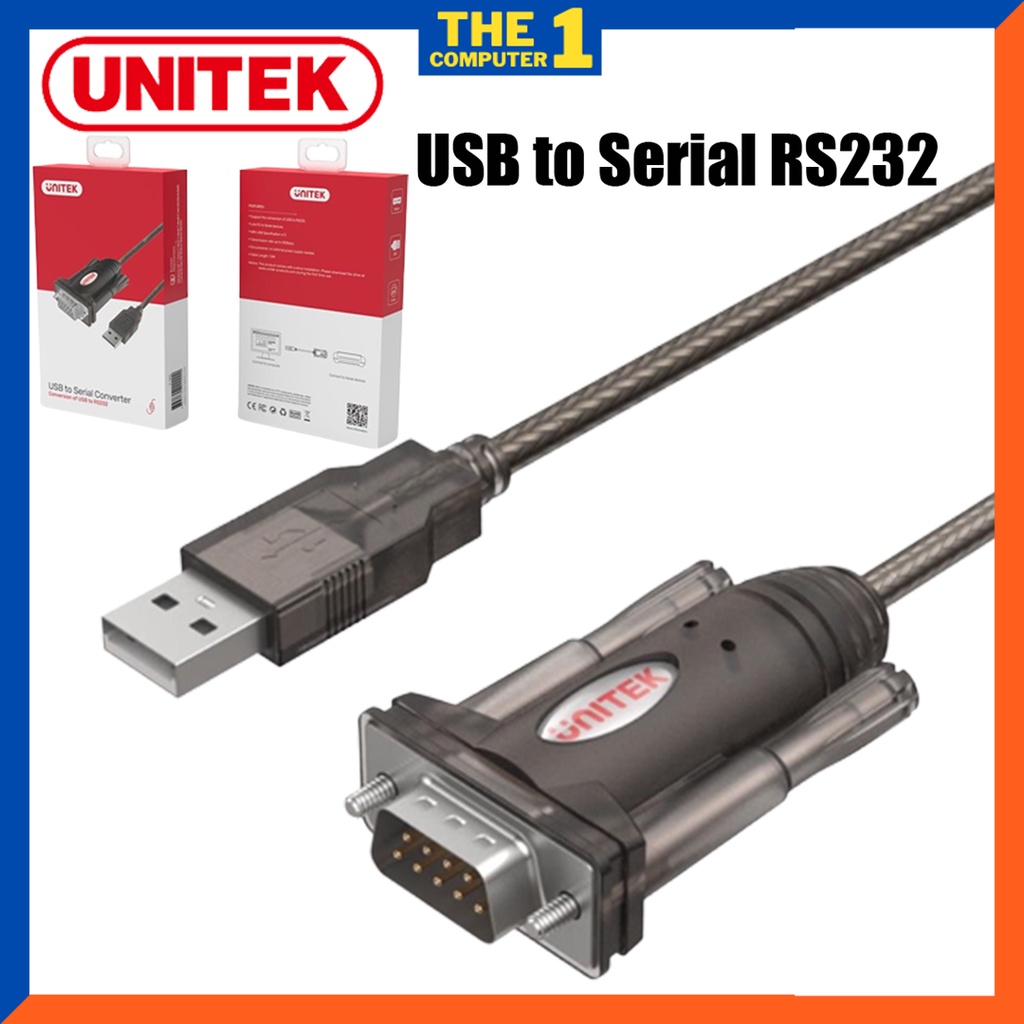 UNITEK New Y-105 1.5 M USB to RS232 Serial Port | Shopee Thailand