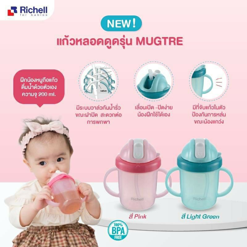 Richell แก้วหัดดื่ม แก้วฝึกดูด | Shopee Thailand