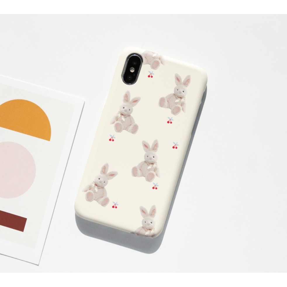 【Korean Phone Momo Case】 Cherry Bunny 5 Types Slim Card Cute Hand Made ...