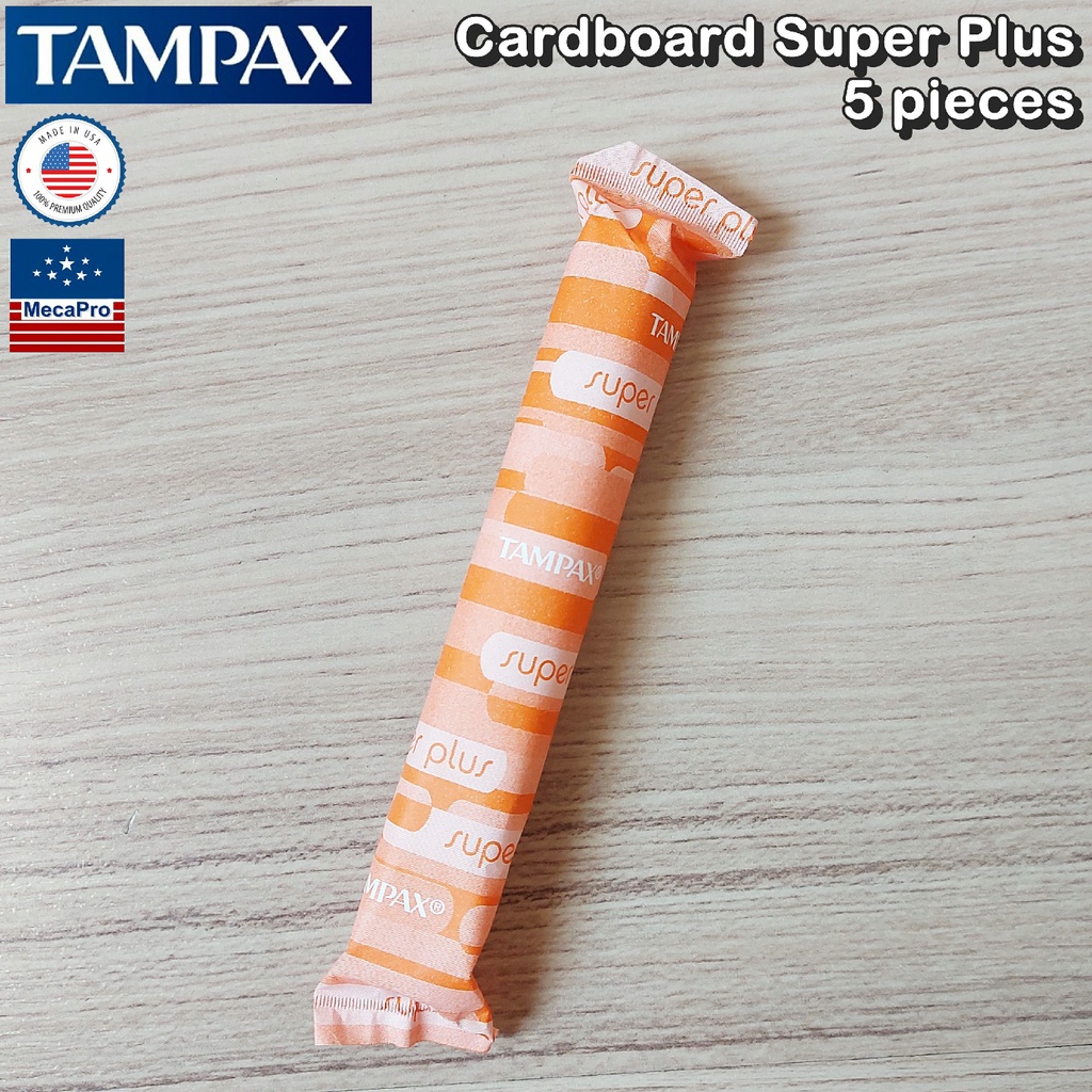 Tampax® Cardboard Super Plus Tampons 5 Count ผ้าอนามัยแบบสอด สำหรับวัน ...