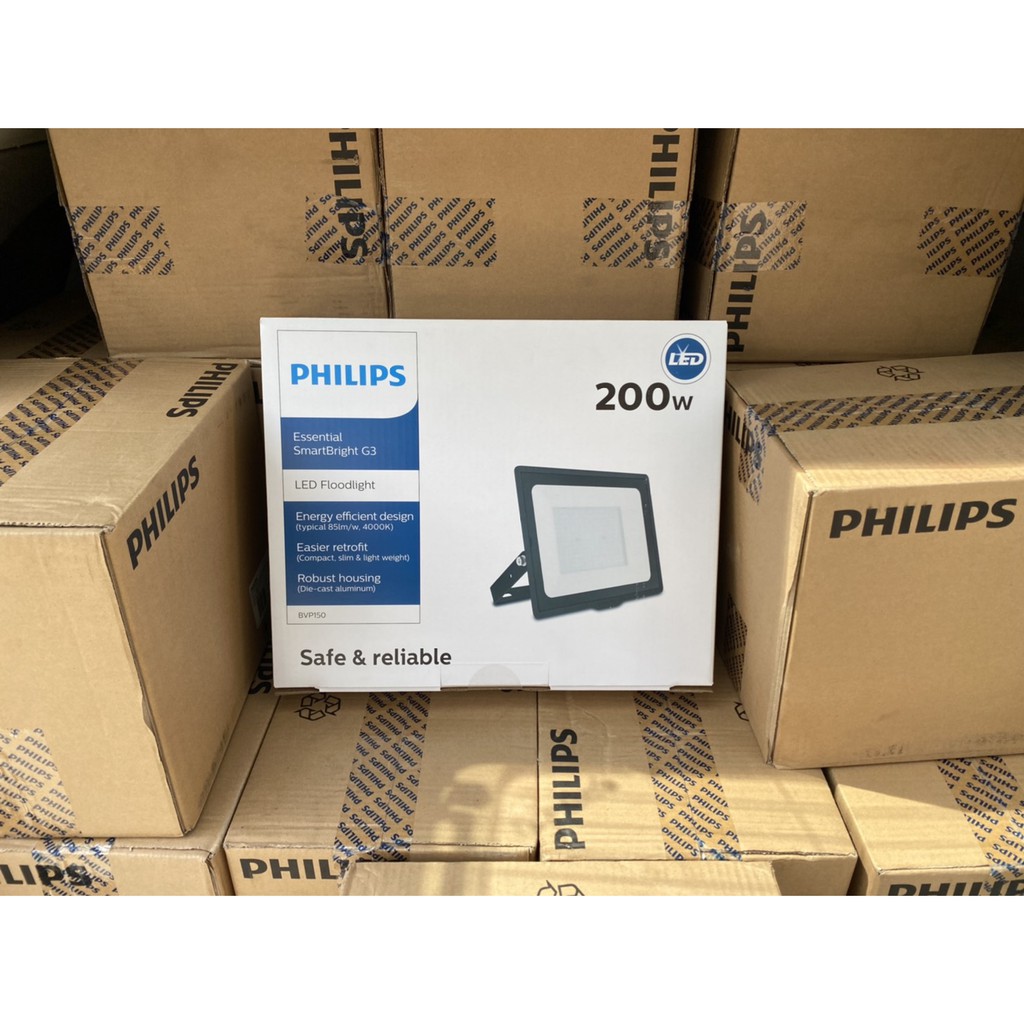 PHILIPS BVP150 200W สปอร์ตไลท์ แอลอีดี Essential SmartBright G3 LED Floodlight 6500K | Shopee ...