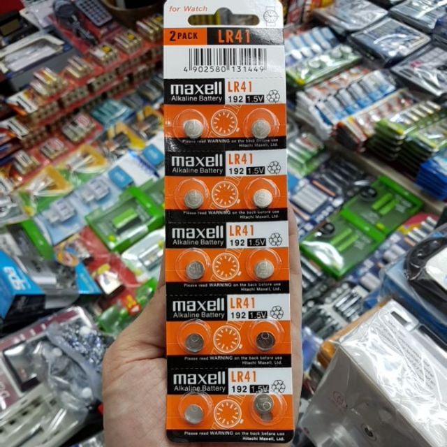 ถ่านกระดุม Maxell LR41 1.5V Alkaline Battery 1แพค 10ก้อน | Shopee Thailand
