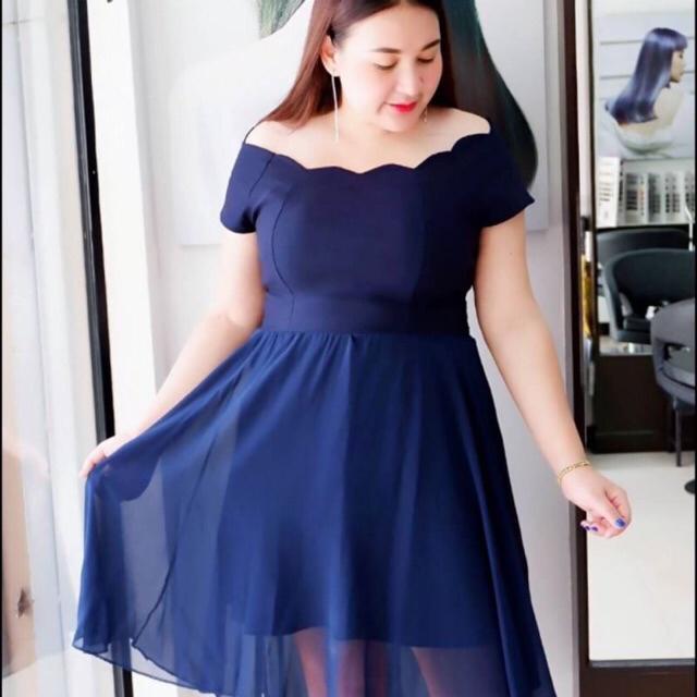 Janny เดรสสั้น เดรสสาวอวบ อ้วน Bigsize XXL Plussize ชุดออกงาน ชุดราตรี ผ้าสกินนี่ ชีฟอง | Shopee ...