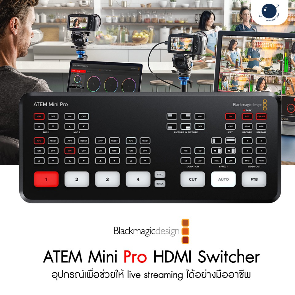 Blackmagic Design ATEM Mini Pro Switcher พร้อม Multiview ในตัว ประกัน ...