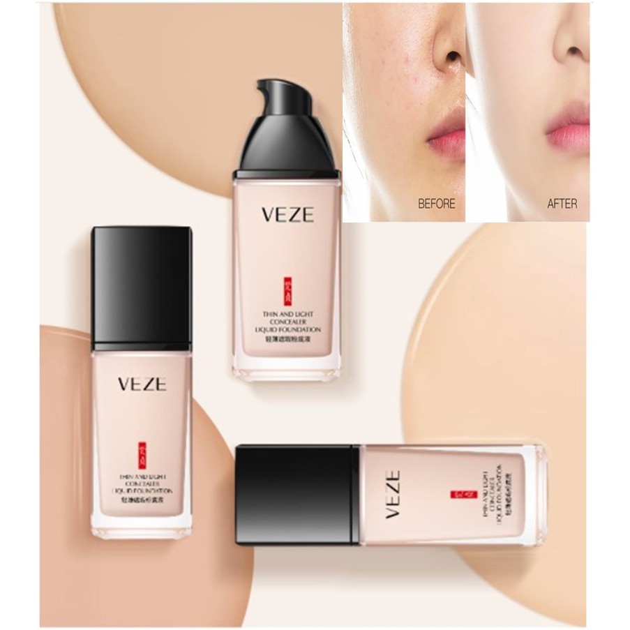 VENZEN Concealer Liquid Foundation ครีมรองพื้นทาหน้า รองพื้นคอนซีลเลอร์ ...
