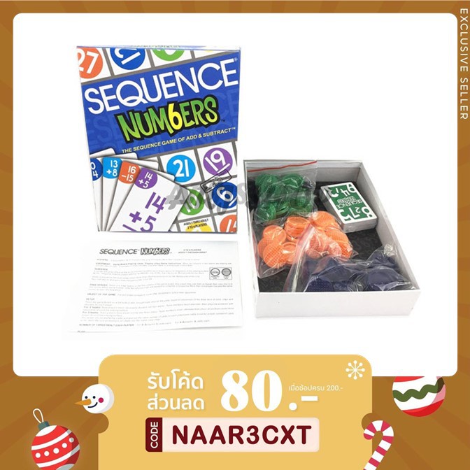 Sequence : Number Board Game (อย่างดี) - บอร์ดเกม Num6ers เกมฝึกภาษา ...