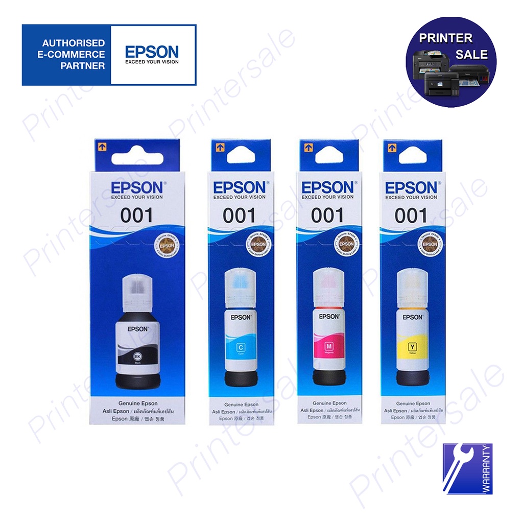 EPSON 001 แท้100% T03Y100/T03Y200/T03Y300/T03Y400 ใช้กับ Epson L4150 ...