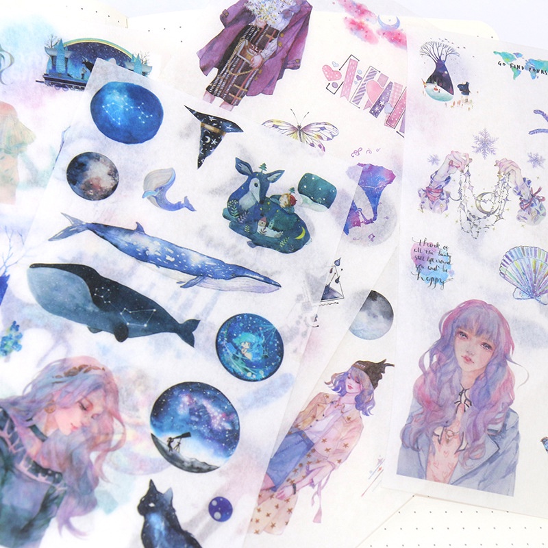 สติ๊กเกอร์ติดไดอารี่ Starry Girl ขนาดเล็กสร้างสรรค์ | Shopee Thailand