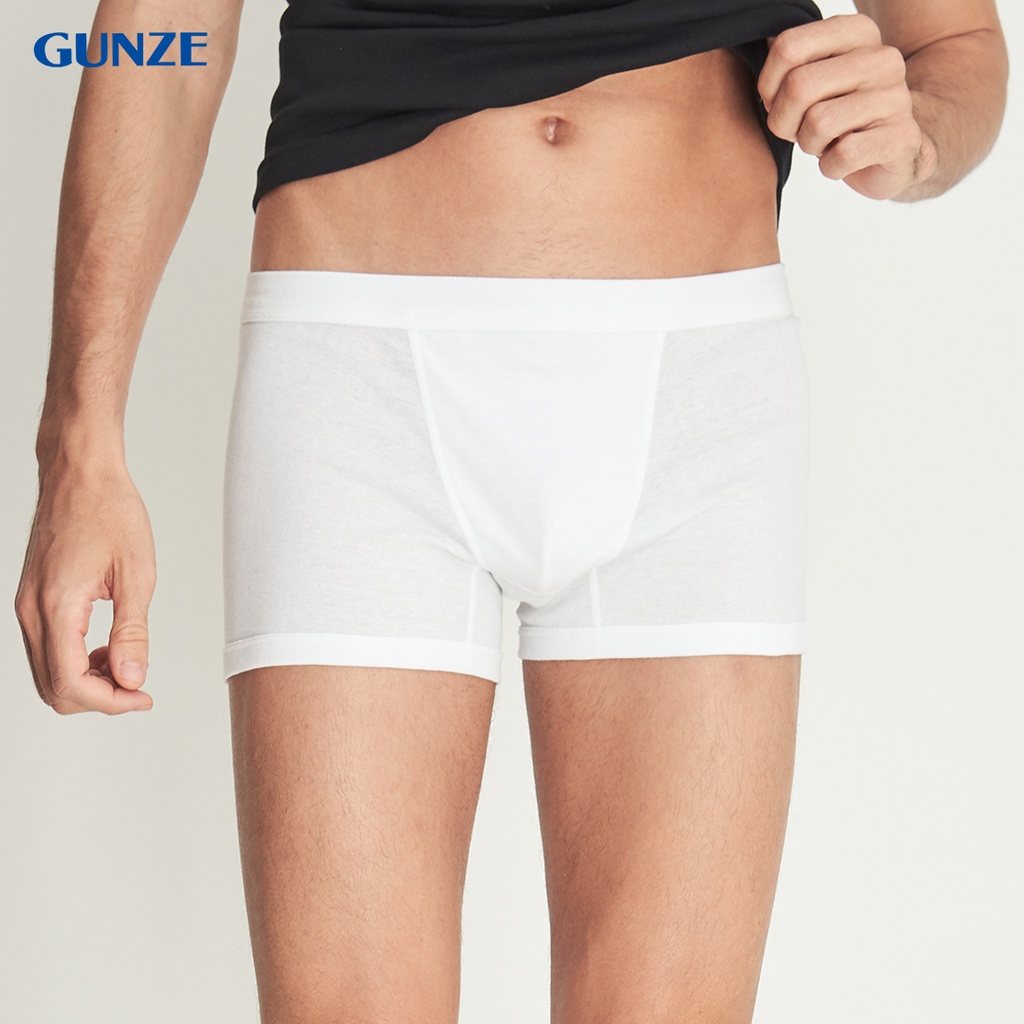 [ Pack 2] GUNZE กุนเซ่ กางเกงในชาย Boxer สีขาว รุ่น GS7604 | Shopee Thailand