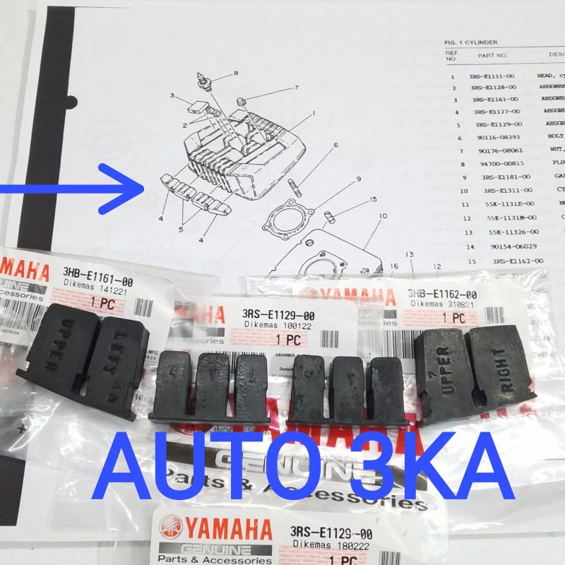 ต้นฉบับ RX KING HEAD DAMPER 3RS-E1129-00 3HB-E1161-00 3HB-E11662-00 ...