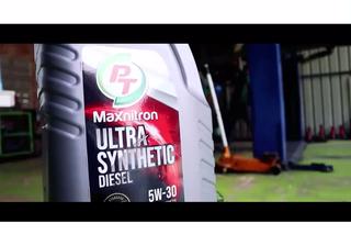 น้ำมันเครื่องสังเคราะห์แท้ดีเซลสมรรถนะสูงที่สุดของ PT (PT maxnitron ultra synthetic diesel ...