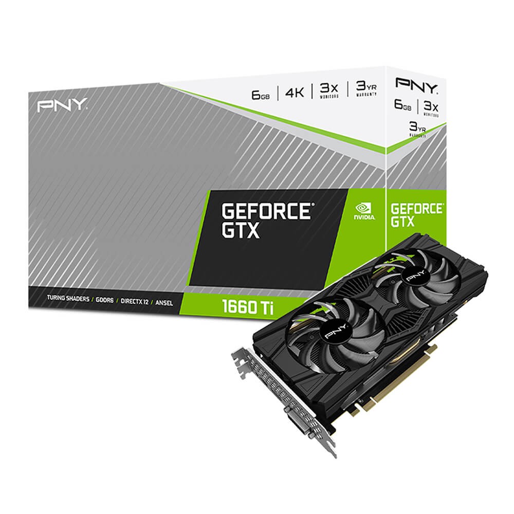 PNY Geforce GTX 1660Ti 6GB DUAL FANS (สินค้าใหม่รับประกัน3ปี) | Shopee Thailand