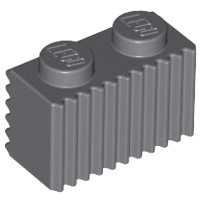 LEGO Brick Modified 1 x 2 with Grille / Fluted Profile | Shopee Thailand