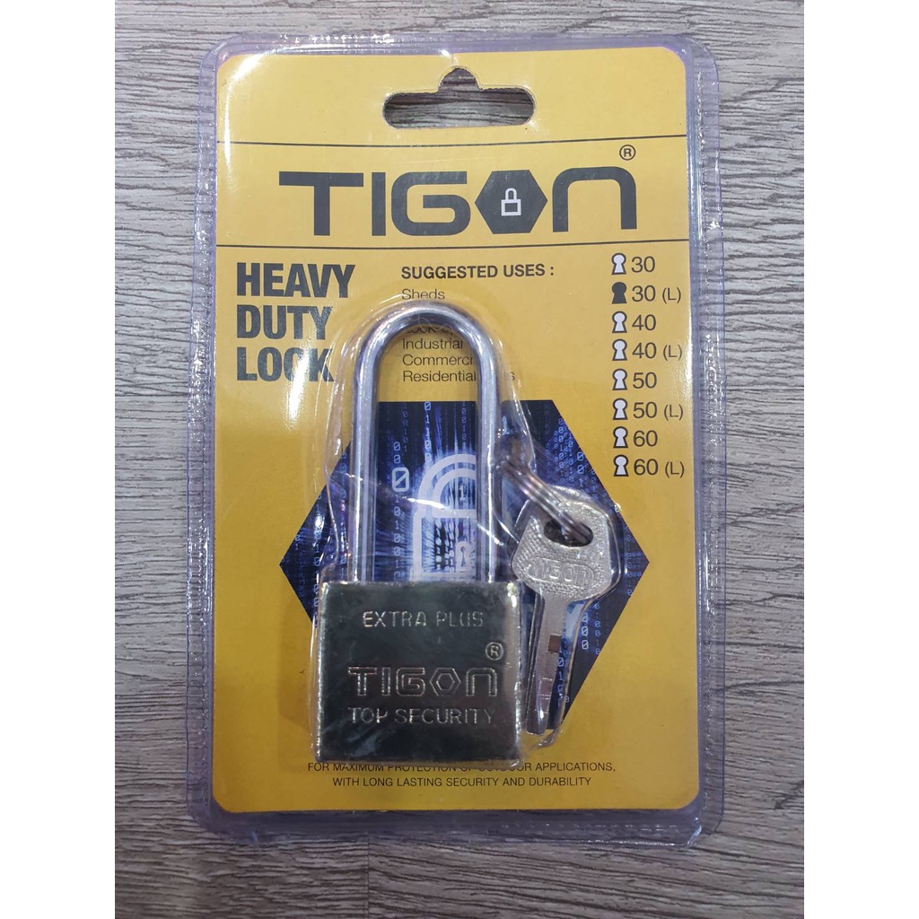 TIGON กุญแจระบบลูกปืน 30mm 40mm 50mm 60mm คอสั้น คอยาว ชุบทอง พร้อมดอก ...