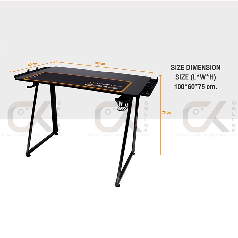 Neolution E-Sport รุ่น QUORA โต๊ะเกมมิ่ง โต๊ะคอมพิวเตอร์ หน้ากว้าง100cmxลึก60cmxสูง75cm | Shopee ...