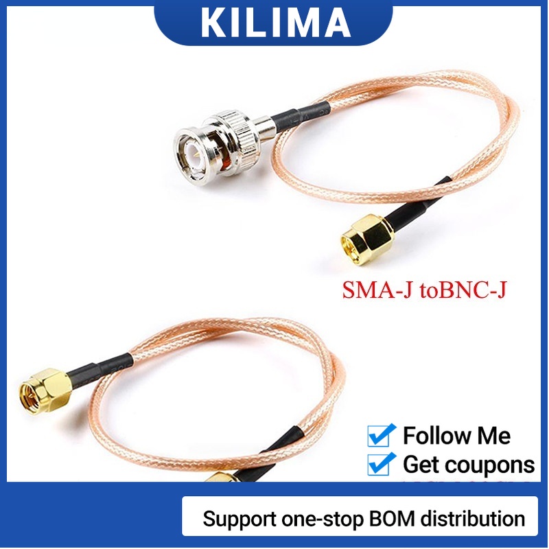 Sma BNC RG316 สายเคเบิลเชื่อมต่อโคแอ็กซ์ RF ตัวผู้ เป็น BNC-J ตัวผู้ RP SMA 2 ตัวผู้คู่ RG316 ...