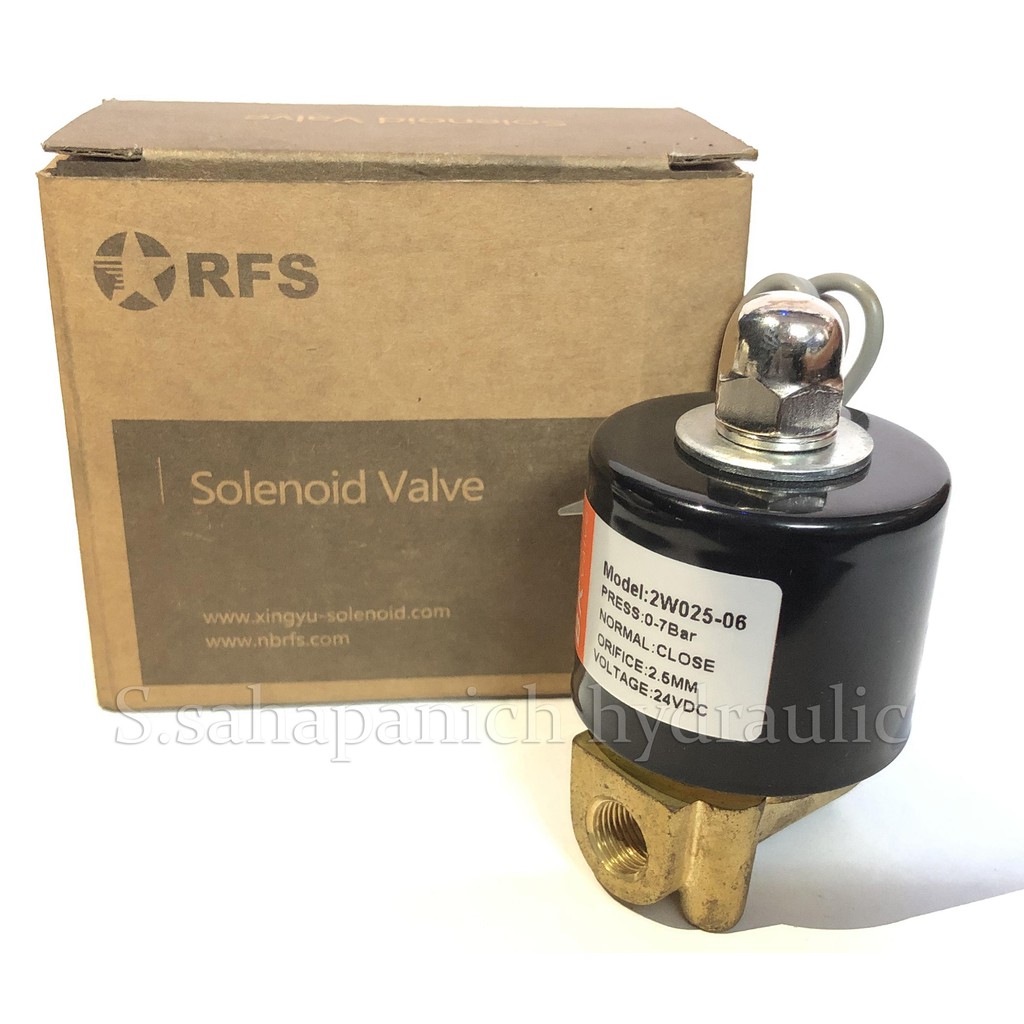 Solinoid Valve โซลินอยด์วาล์ว 24VDC 1/8"(1หุน) แบบปกติปิด 1 ชิ้น ...