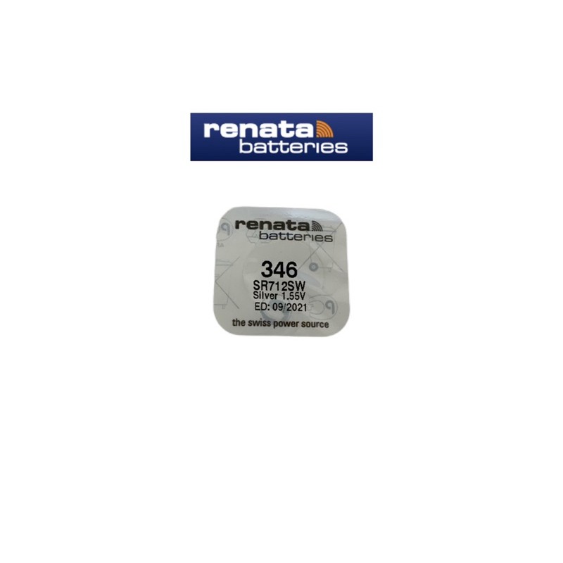 ถ่านนาฬิกา ถ่านกระดุม Renata 346 (SR712SW) Watch Batteries Silver Oxide ...