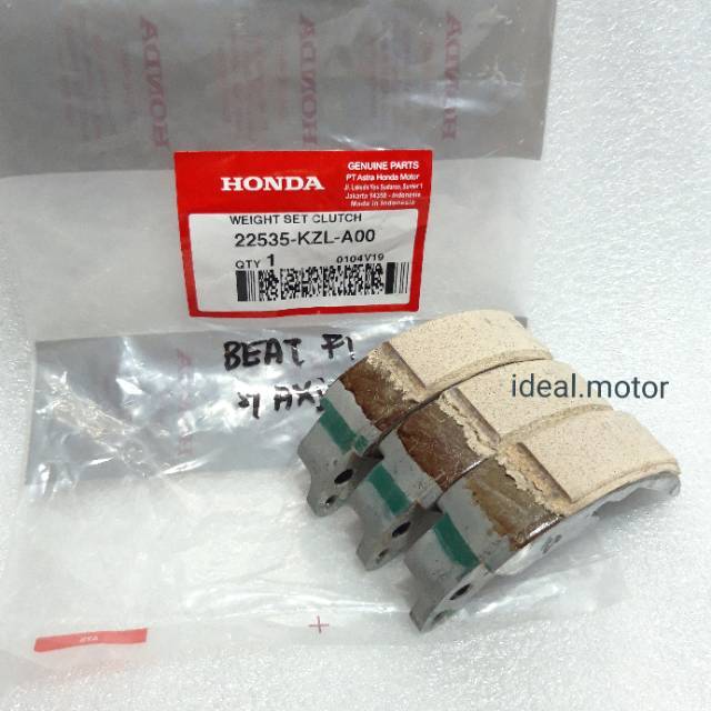 ผ้าใบคู่ ชุดน้ําหนัก Clutch BEAT FI original AHM 22535 KZL A00 | Shopee ...