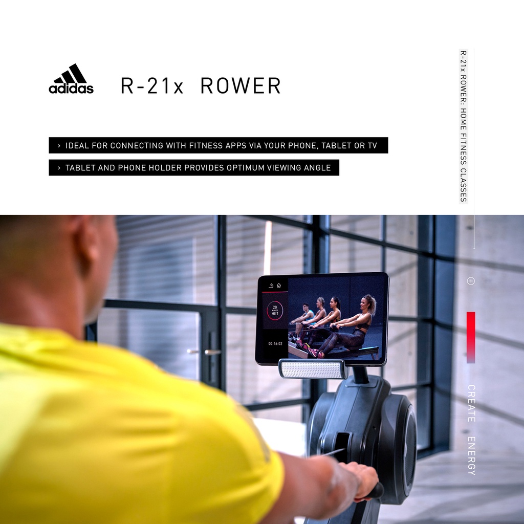 เครื่องกรรเชียงบกแบบลม Adidas R-21x Rower ปรับแรงต้านทานได้ 16 ระดับ ...