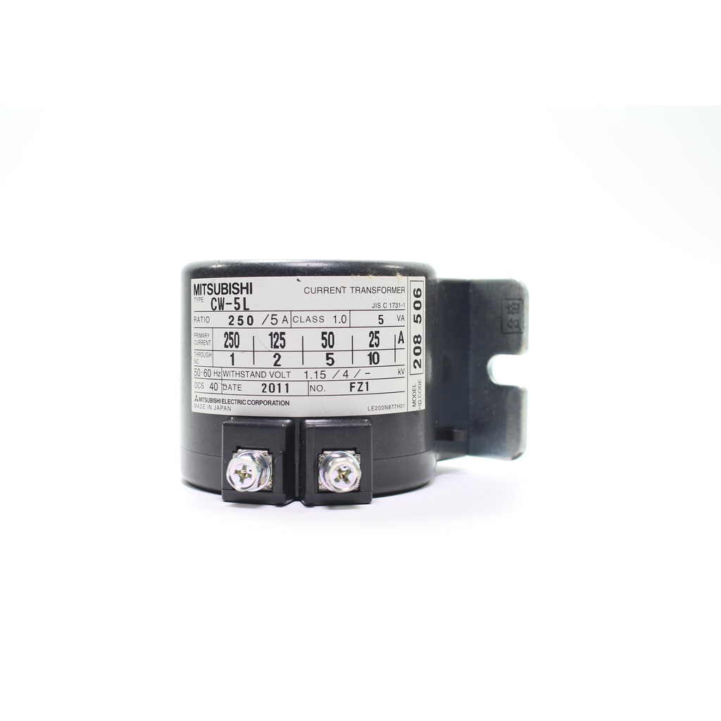 CW-5L CURRENT TRANSFORMER MITSUBISHI CW-5L 250/5A MITSUBISHI CT CW-5L 250/5A | Shopee Thailand