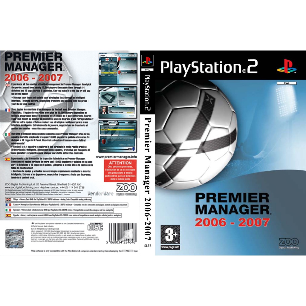แผ่นเกมส์ PS2 Premier Manager 2006-2007 คุณภาพ ส่งไว (CD) | Shopee Thailand