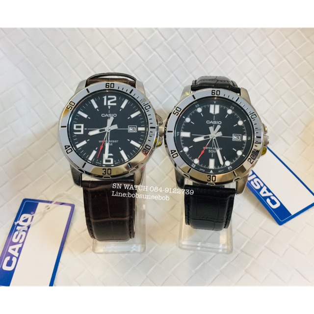 CASIO -MTP-VD01L --สายหนังน้ำตาล-เรือนละ1,190฿, สายหนังดำ-1,190 ...