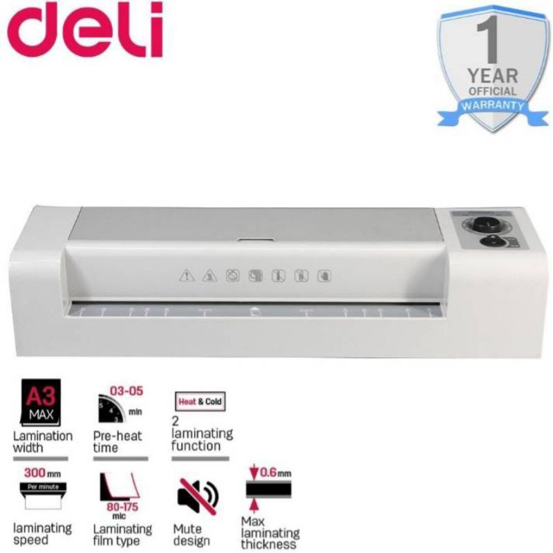 Deli 3892 Laminator เครื่องเคลือบบัตรและเอกสารขนาด A3 ของแท้ | Shopee ...