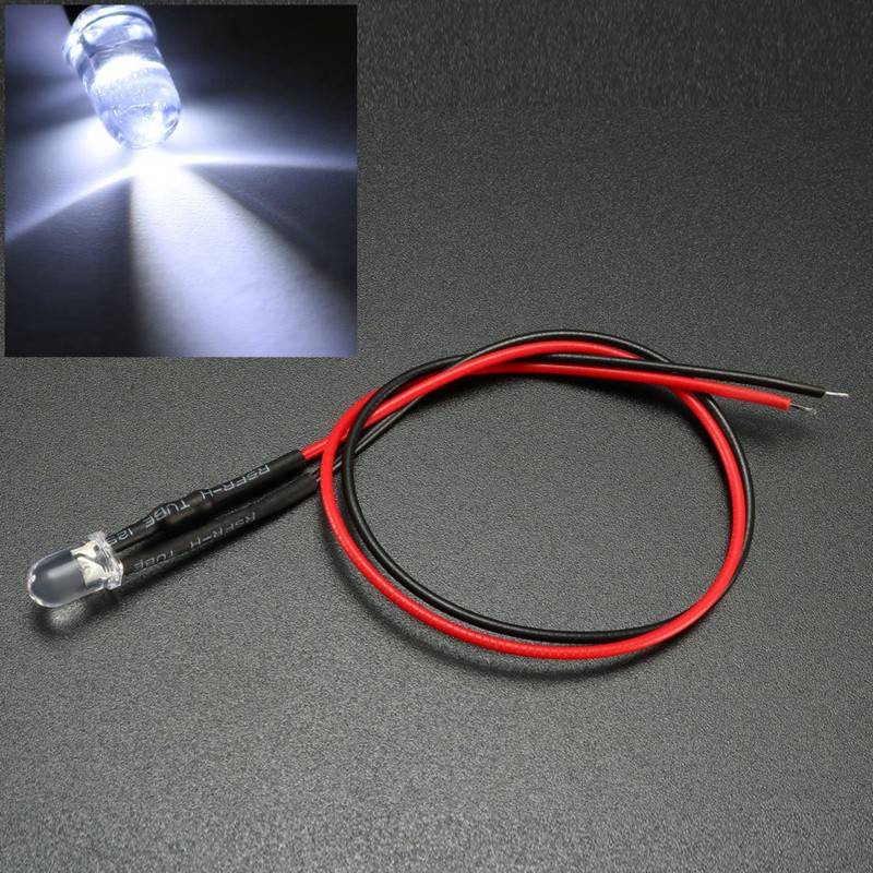 หลอดไฟ LED Diodes Light 20ma DC 3-6 V สีขาว 10 ชิ้น | Shopee Thailand