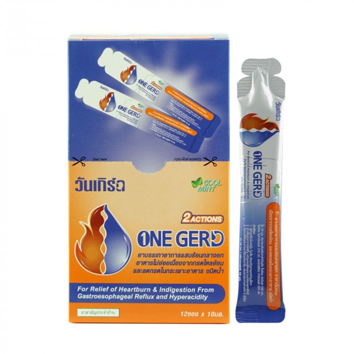 ONE GERD Cool Mint วันเกิร์ด ลดกรดในกระเพาะอาหาร อาหารไม่ย่อย กรดไหล ...