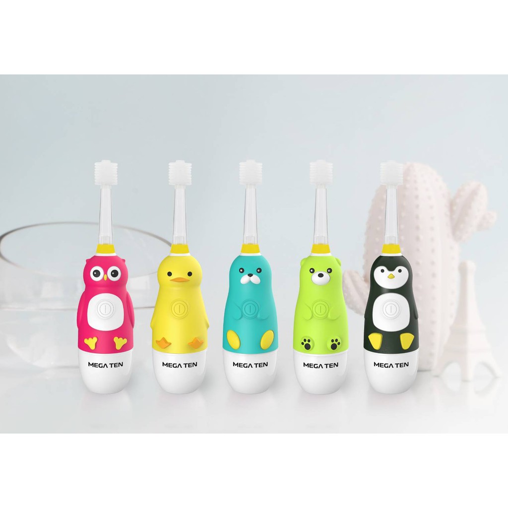 Mega Ten Kids Sonic Toothbrush แปรงสีฟันไฟฟ้าสำหรับเด็ก | Shopee Thailand