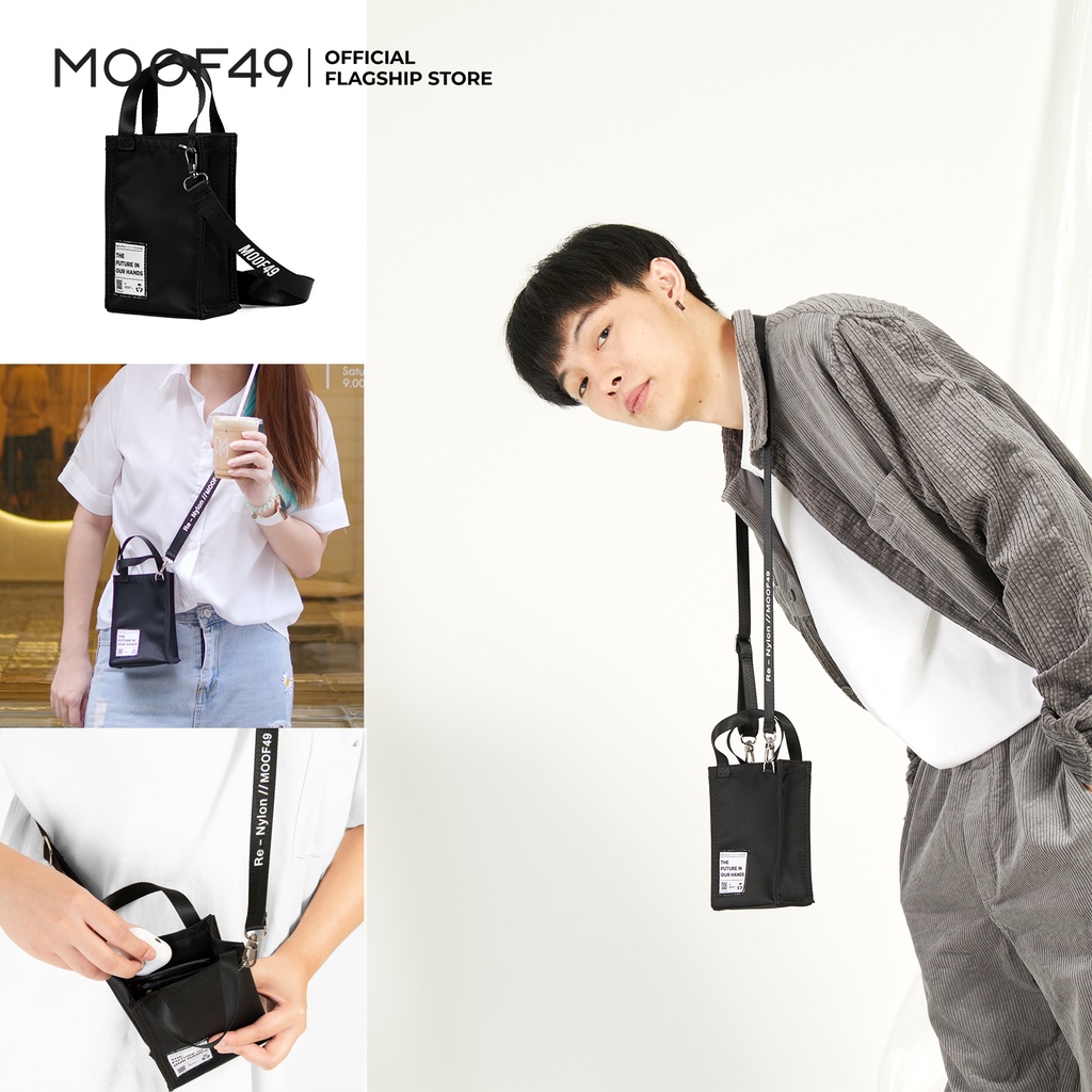 MOOF49 Little Re-Nylon Set กระเป๋าผ้ารีไซเคิลไนล่อน ผ้ากันน้ำ สกรีนชื่อได้ | Shopee Thailand