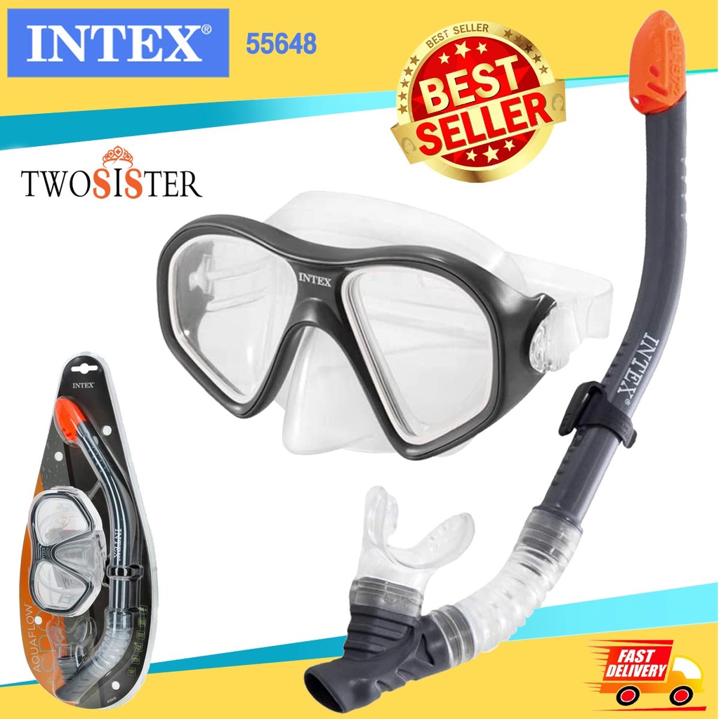 INTEX by Twosister หน้ากากดำน้ำ REEF RIDER SWIM SET แว่นตาดำน้ำ รุ่น ...