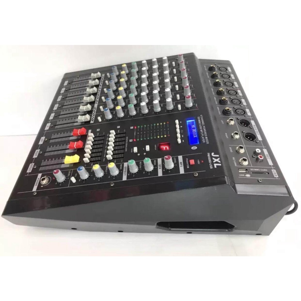 LXJ ขยายเสียง POWER MIXER 6CH BLUETOOTH USB mp3 EFFECT 99DSP สเตอริโอ ...